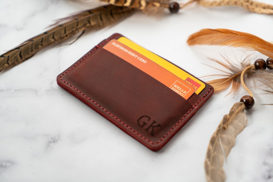 Best Christmas Gifts, Anniversary Credit Card Wallet, Custom Initials ...