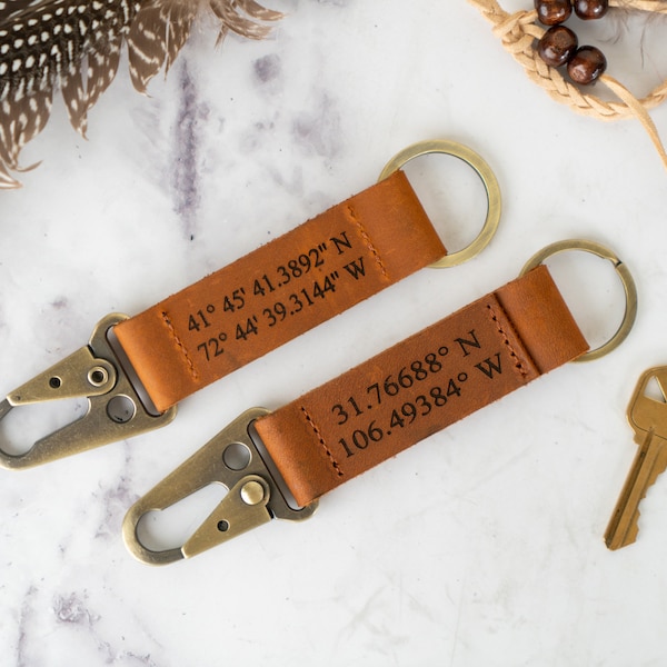 Leather Key Chain - Etsy