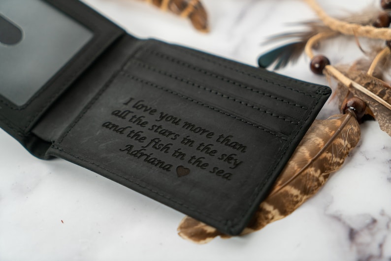 Best Christmas Gifts, Leather Wallet for Men, Personalized Leather ...