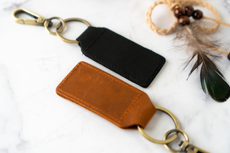 Personalized Leather Keychain, Custom Leather Keychain, Key Ring ...