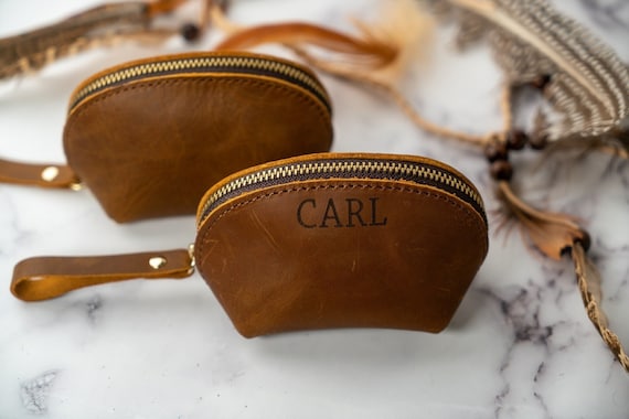 Personalized Leather Coin Purse Bag Small Leather Pouch - Etsy