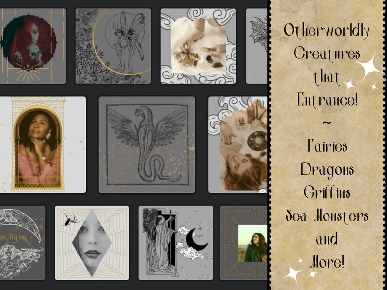 Mystical Monsters Editable Instagram Post Templates Canva Designs Magic ...