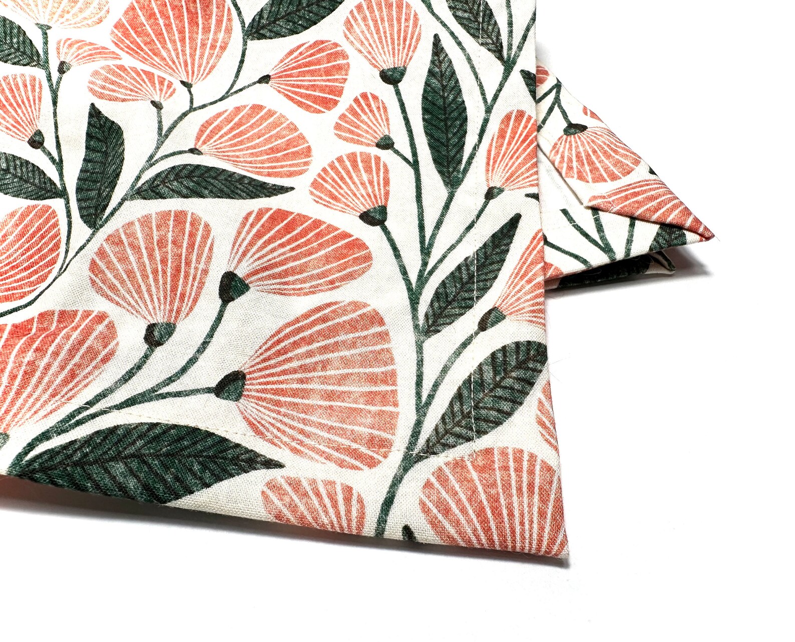 18 Amy Maccready Art Deco Peach Orange Cloth Dinner Napkins Floral ...
