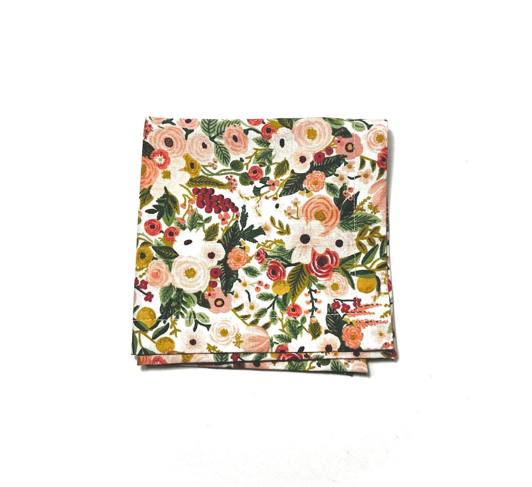 10 Cocktail Rifle Paper Co Pink Roses Napkins Floral Cloth Designer ...