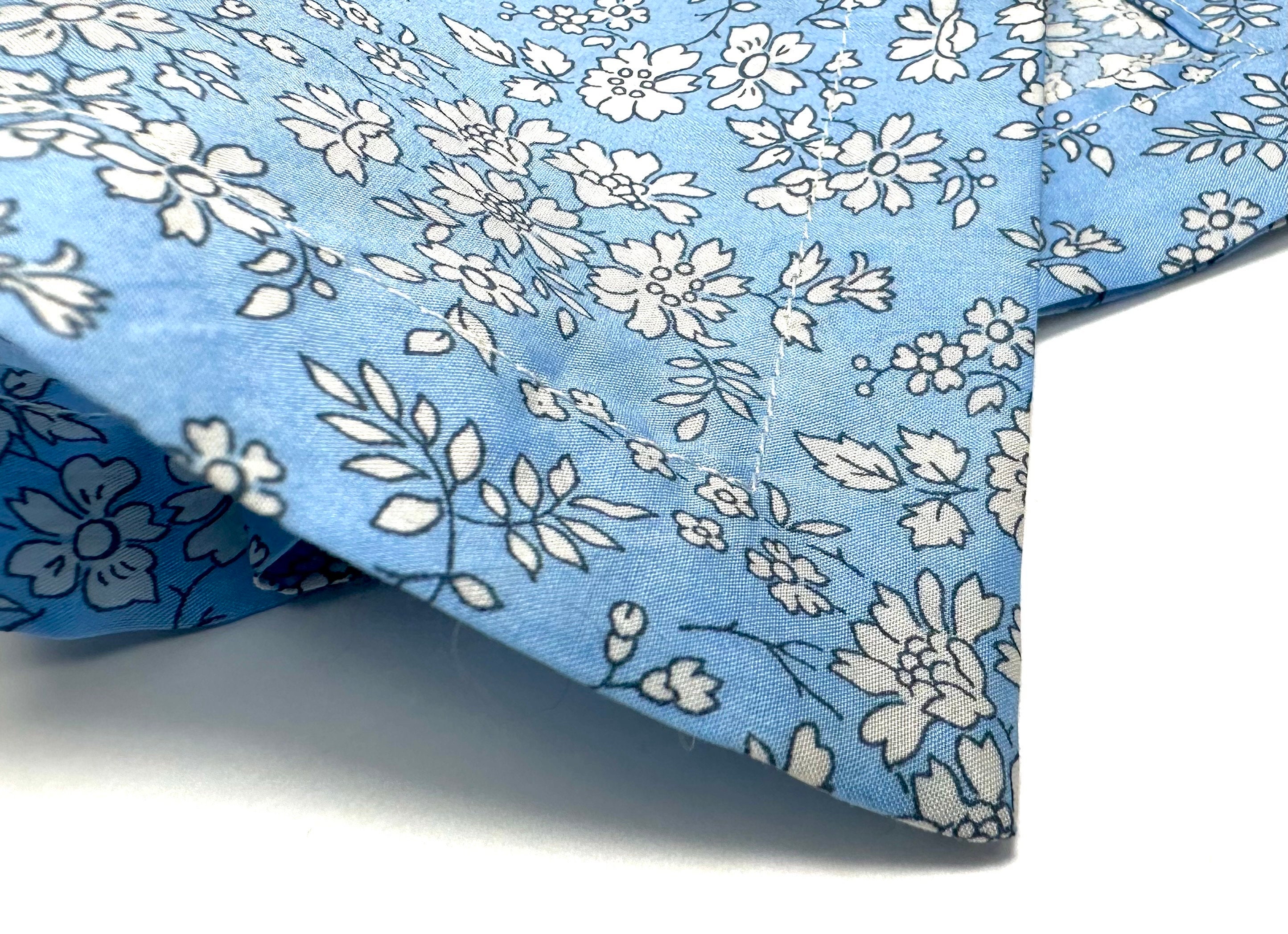 10” Liberty Cloth Cocktail Napkins Light Blue Aqua Floral Tana Lawn ...