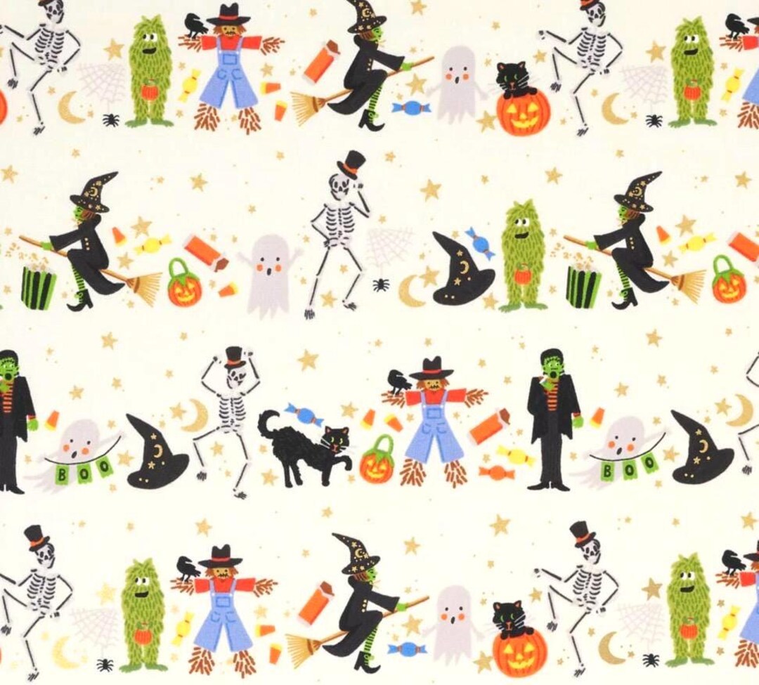 10 Halloween Rifle Paper Co. Skeleton Cat Cocktail Napkins Cloth Spooky ...