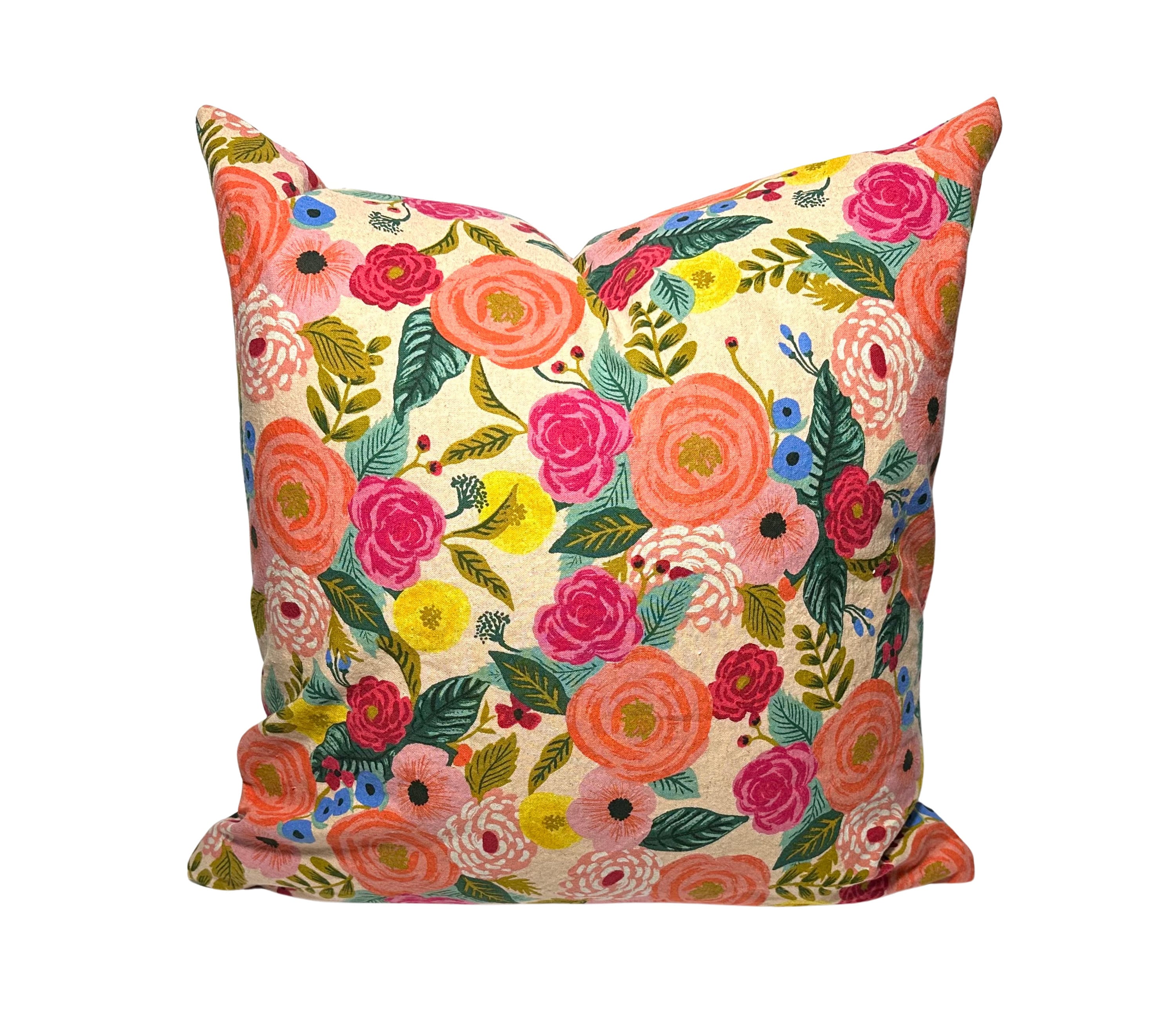 Canvas English Garden Natural Beige Rifle Paper Co Pillow Cover Large ...