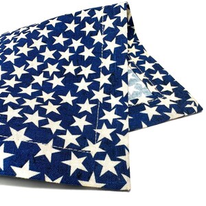 10” Blue & White Star Cotton Cloth Cocktail Napkins Eco-friendly ...