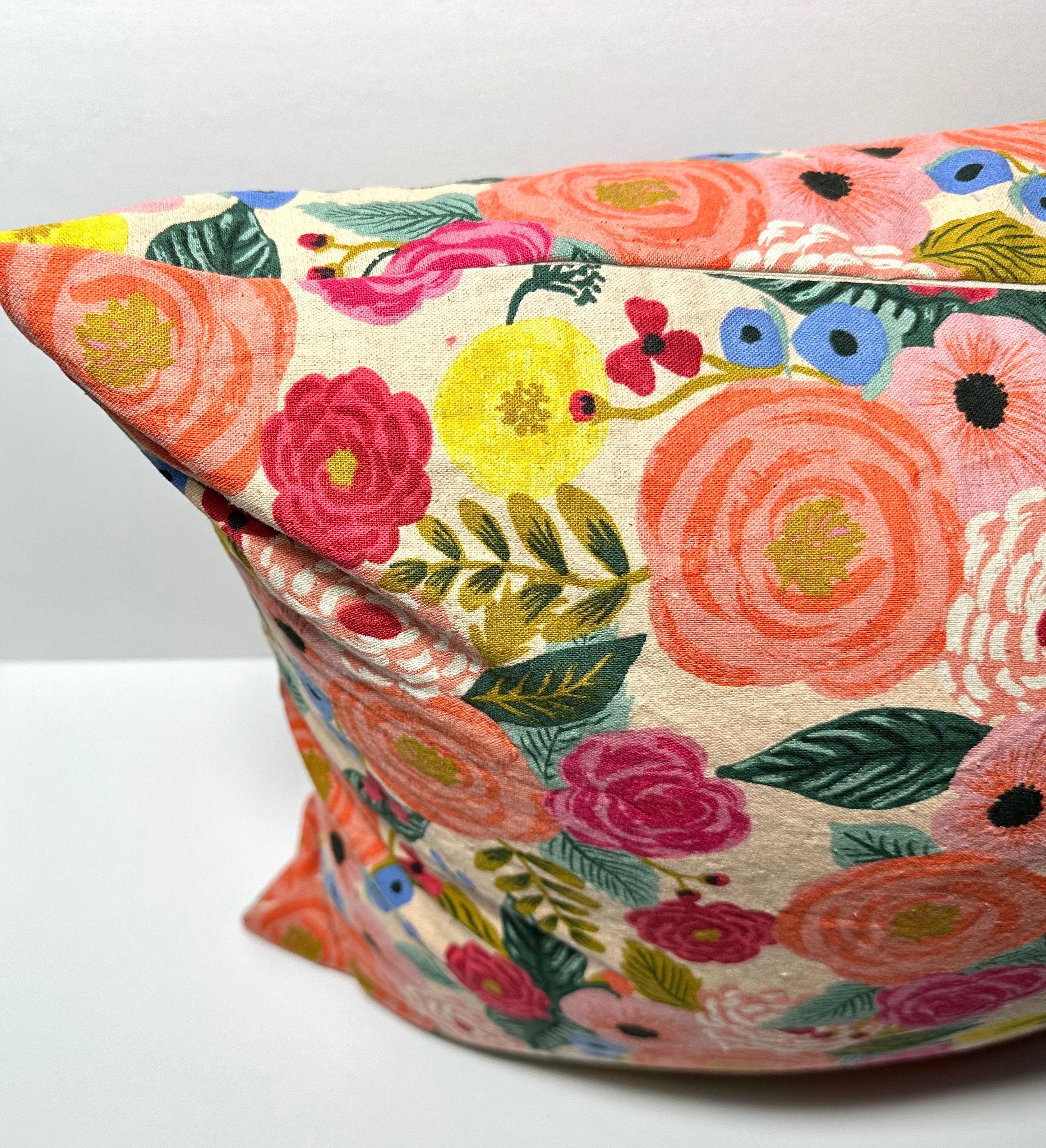 Canvas English Garden Rifle Paper Co Pillow Cover Large Floral Home ...