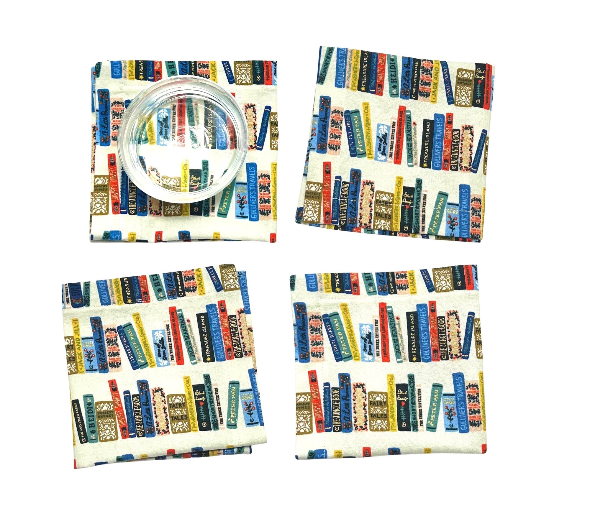 10" Rifle Paper Co Books Cloth Cocktail Napkins Gulliver’s Travels Jane ...