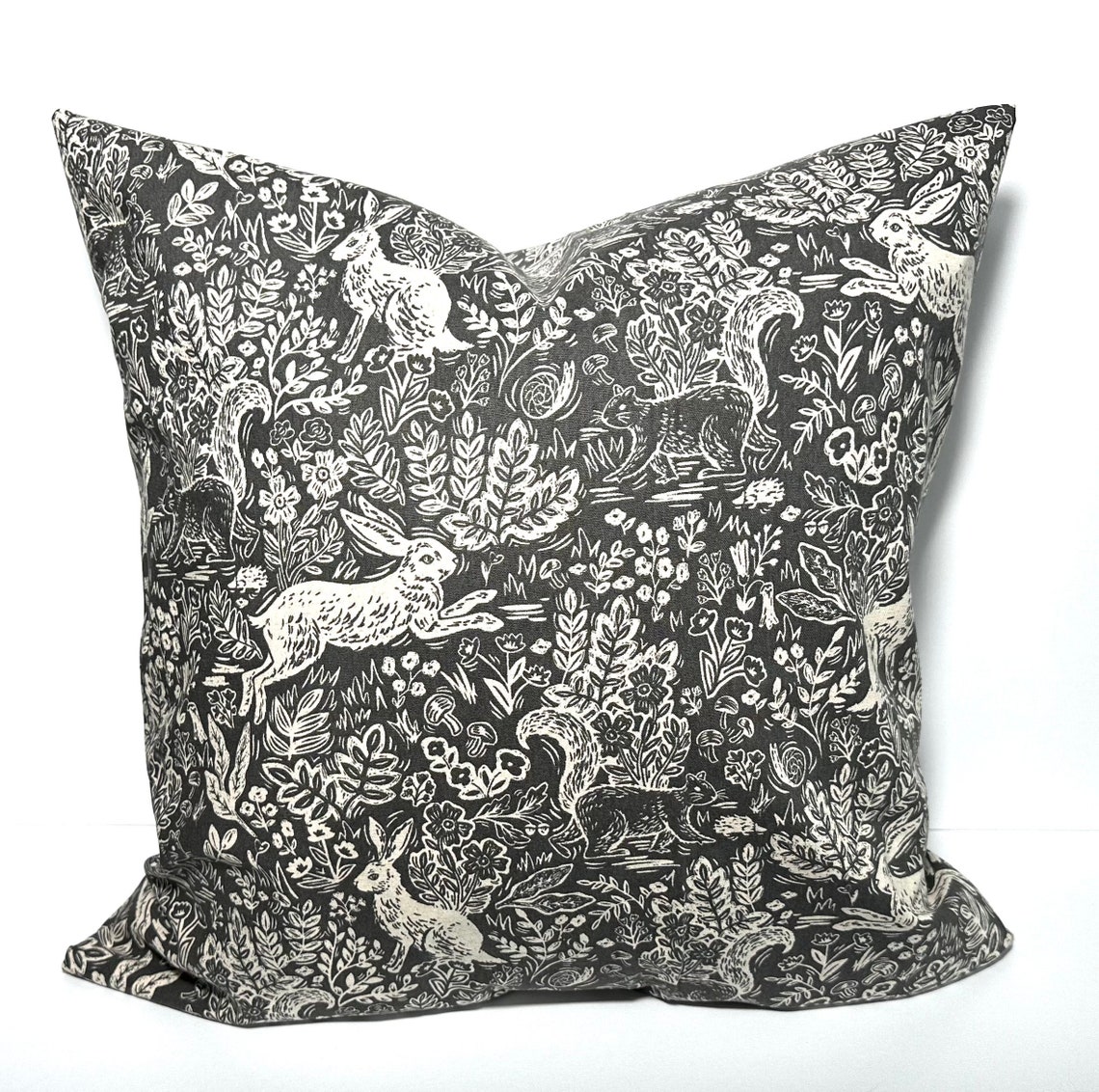 Canvas Rabbit Rifle Paper Co Pillow Cover Home Decor Designer Black ...