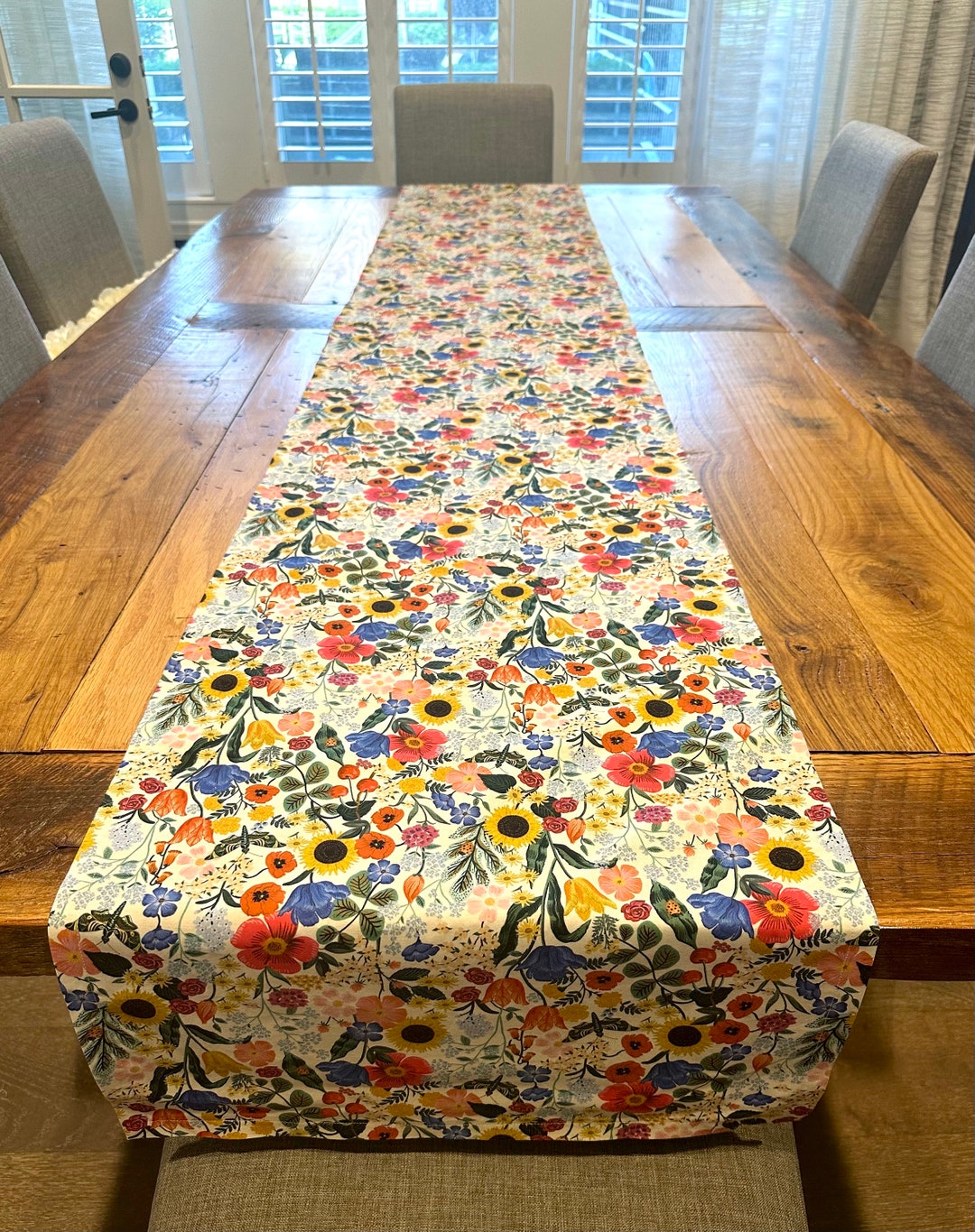 Choose Floral Table Runner Rifle Paper Co Cotton Cloth Garden Party ...