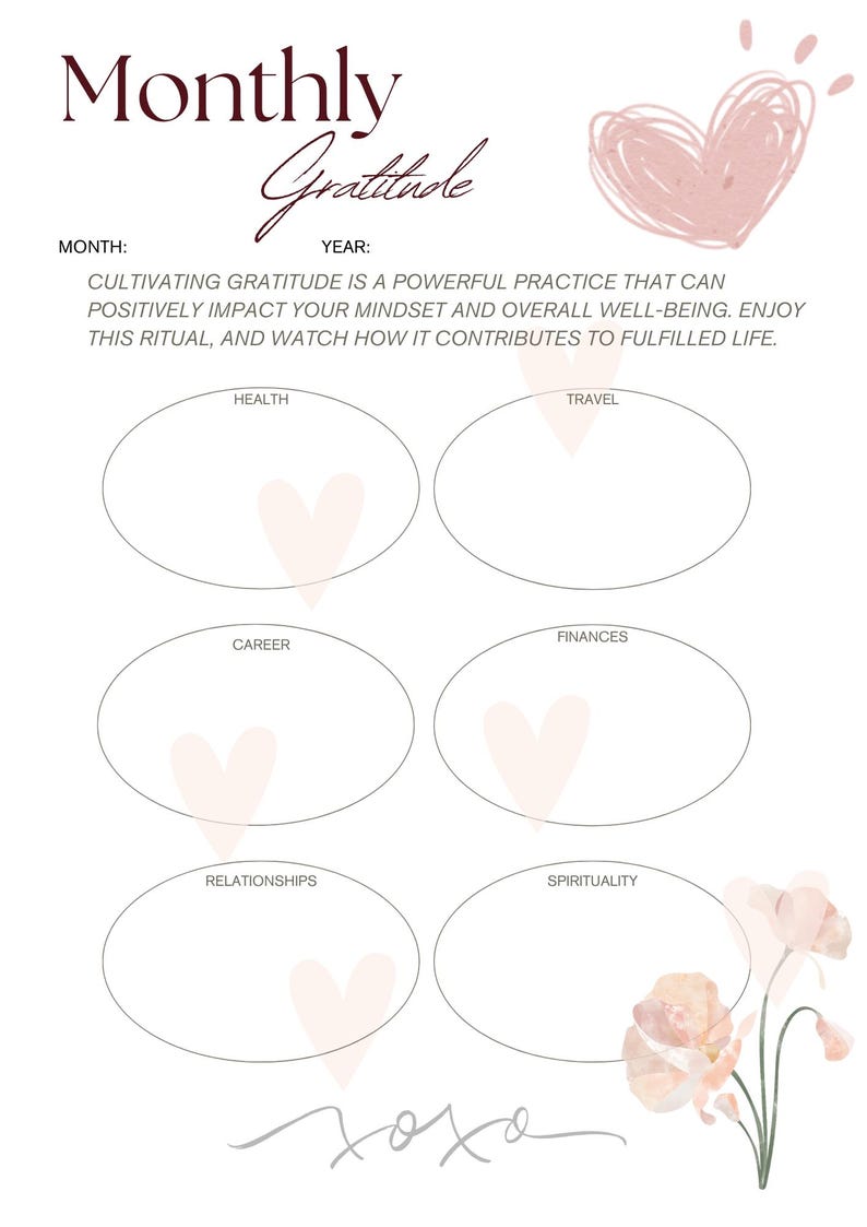 Monthly Journal Pages ~ Letter Sized Page ~ Printable PDF (8.5”x11 ...