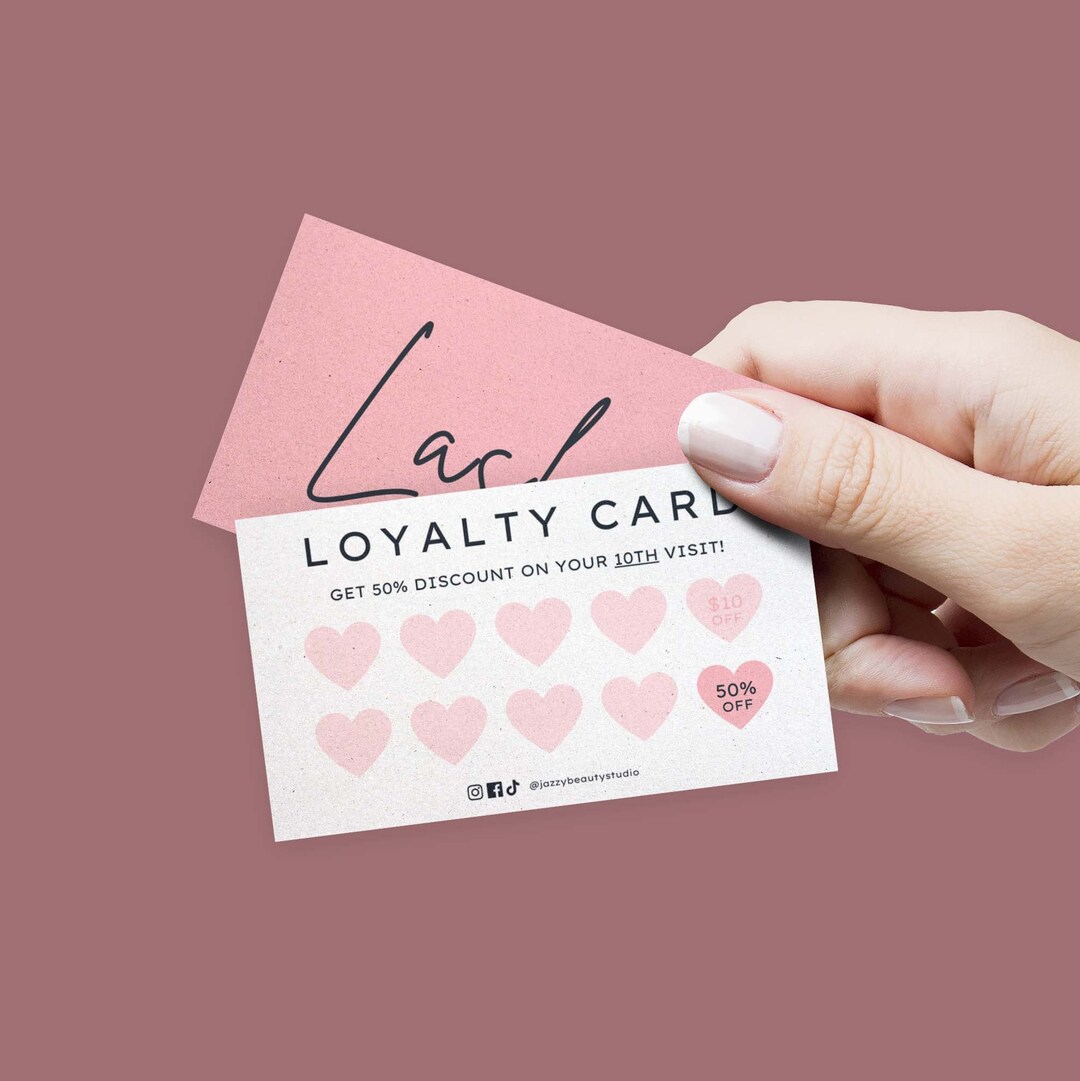 Eyelash Extension Loyalty Card Professional DIY Template for - Etsy
