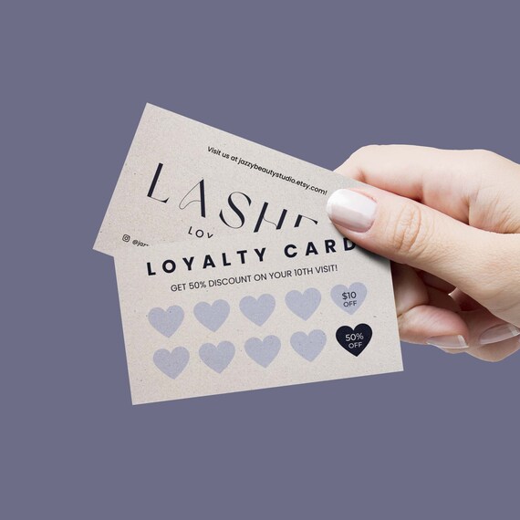 Eyelash Extension Loyalty Card Professional DIY Template for - Etsy