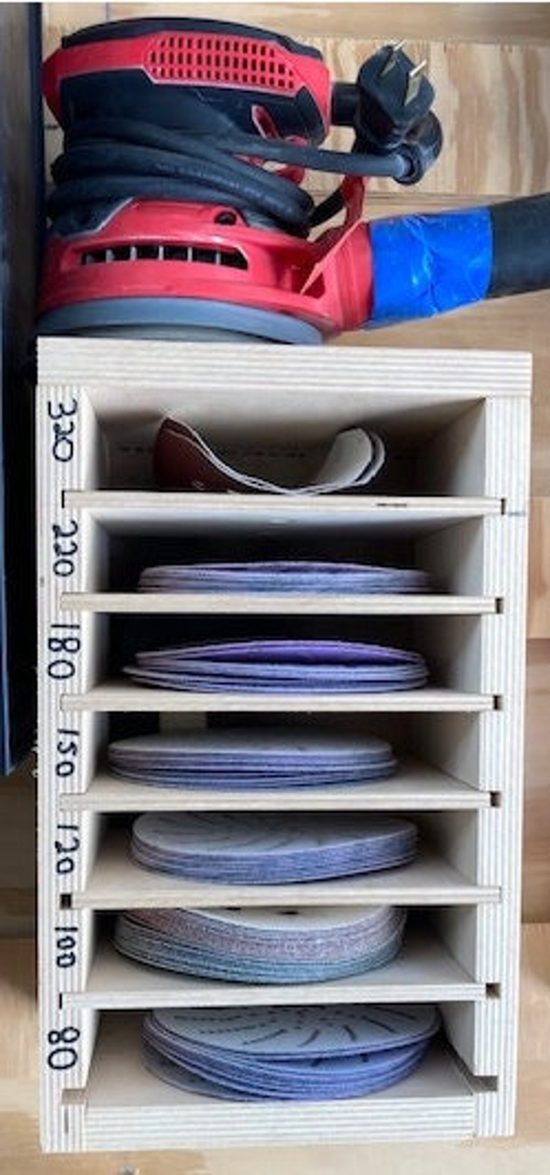 Random Orbit Sandpaper Holder - Etsy