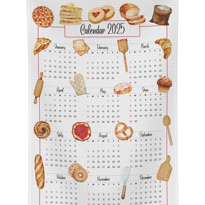 Calendar Tea Towel - Etsy