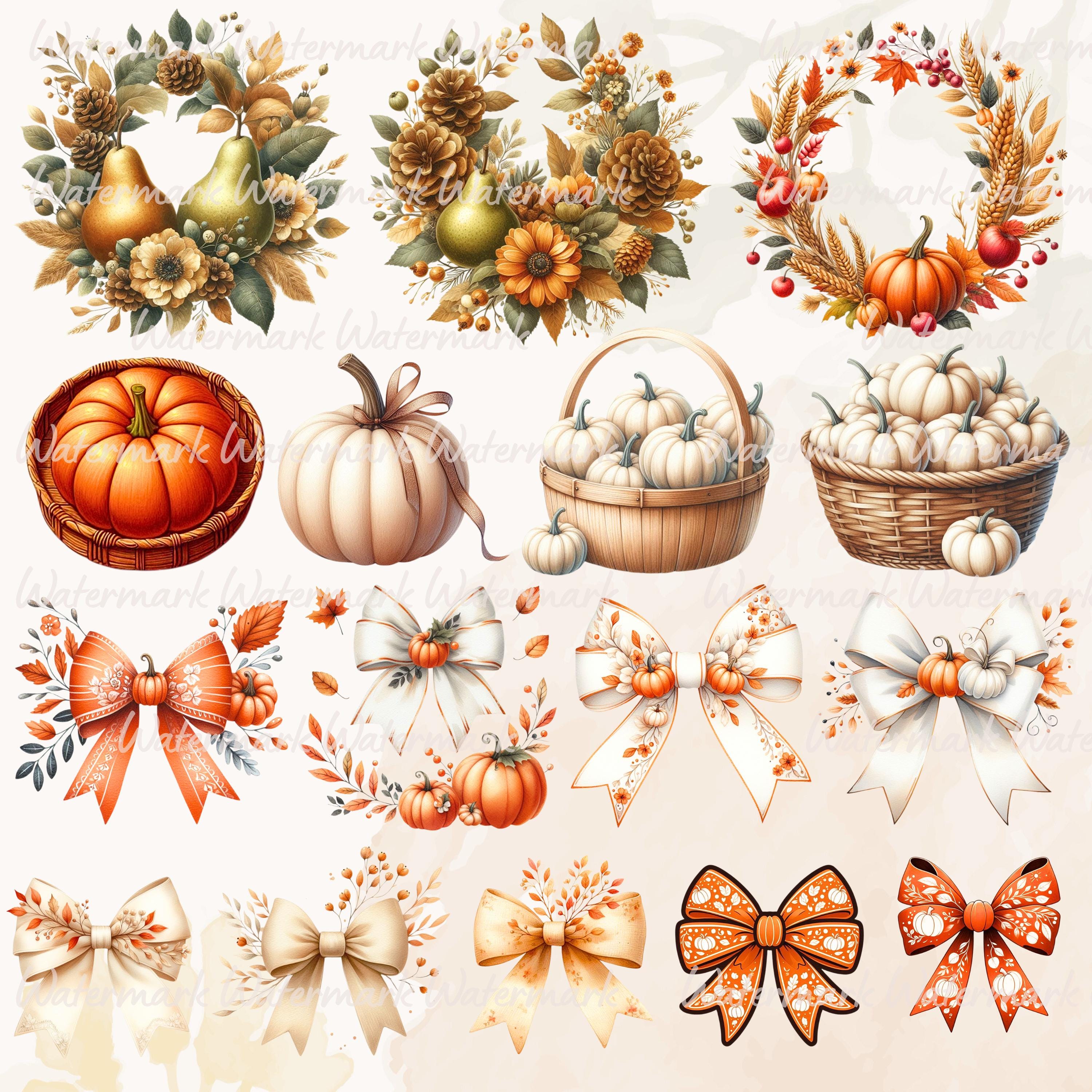 Autumn and Thanksgiving Clipart Png Bundle, Fall Vibes Png, Fall ...