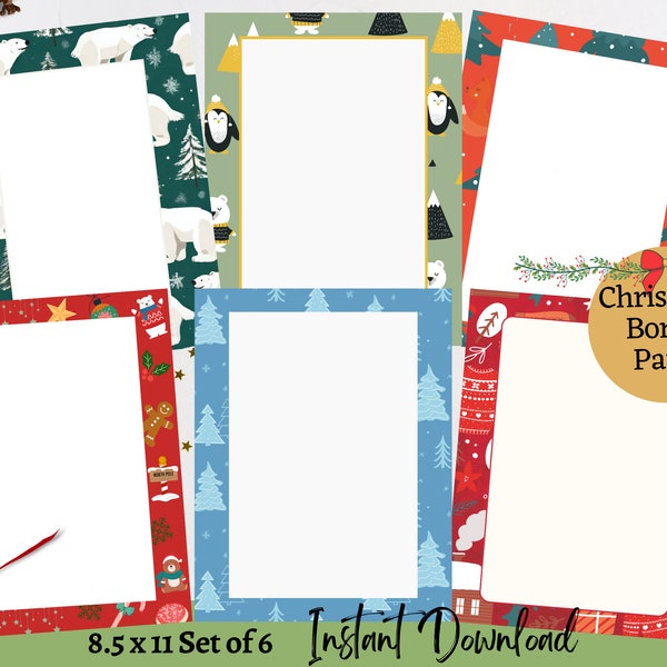 Watercolor Floral Border Paper, Digital Scrapbooking, Crafts ...