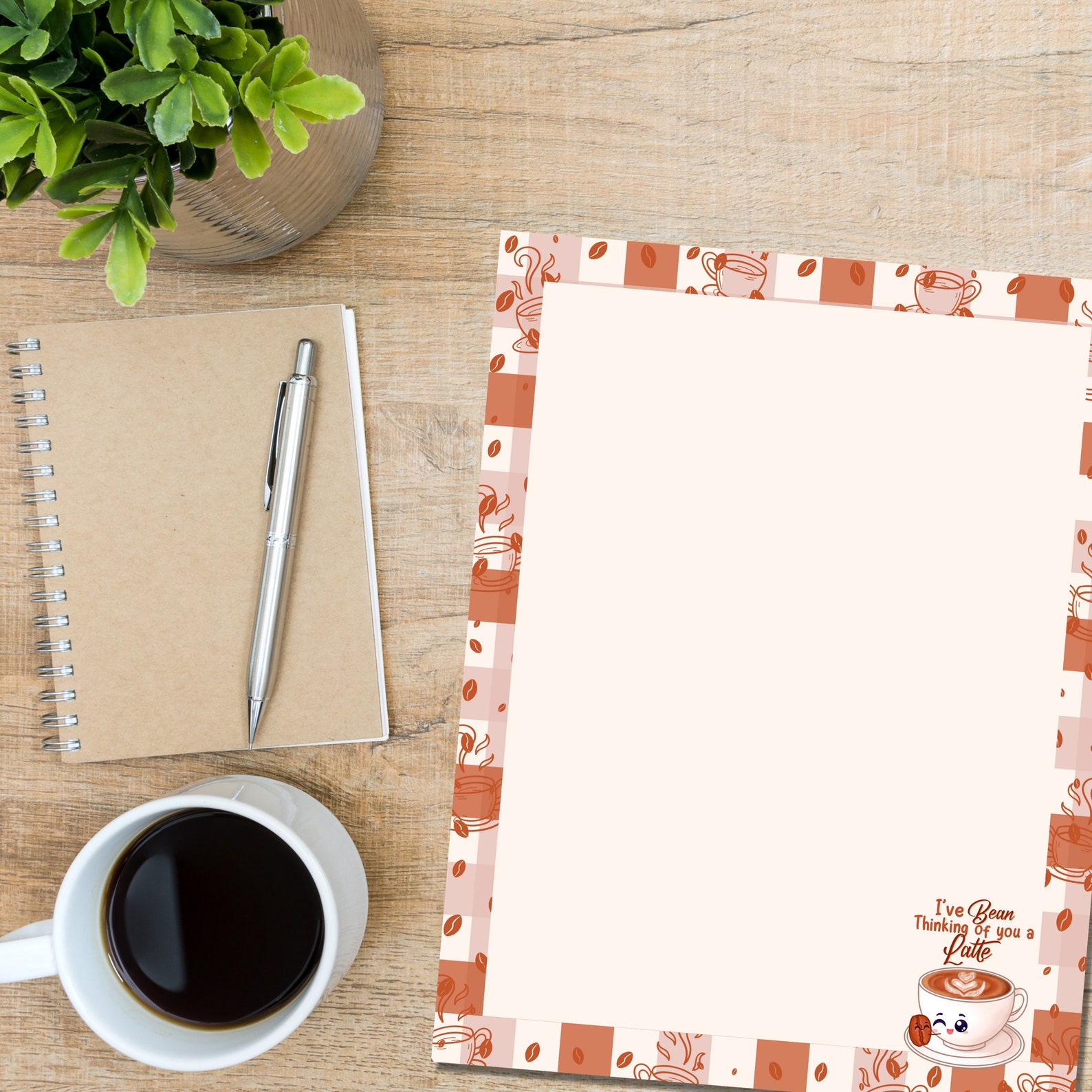 Thinking of You A Latte Border Paper, Thinking of You to Friend ...