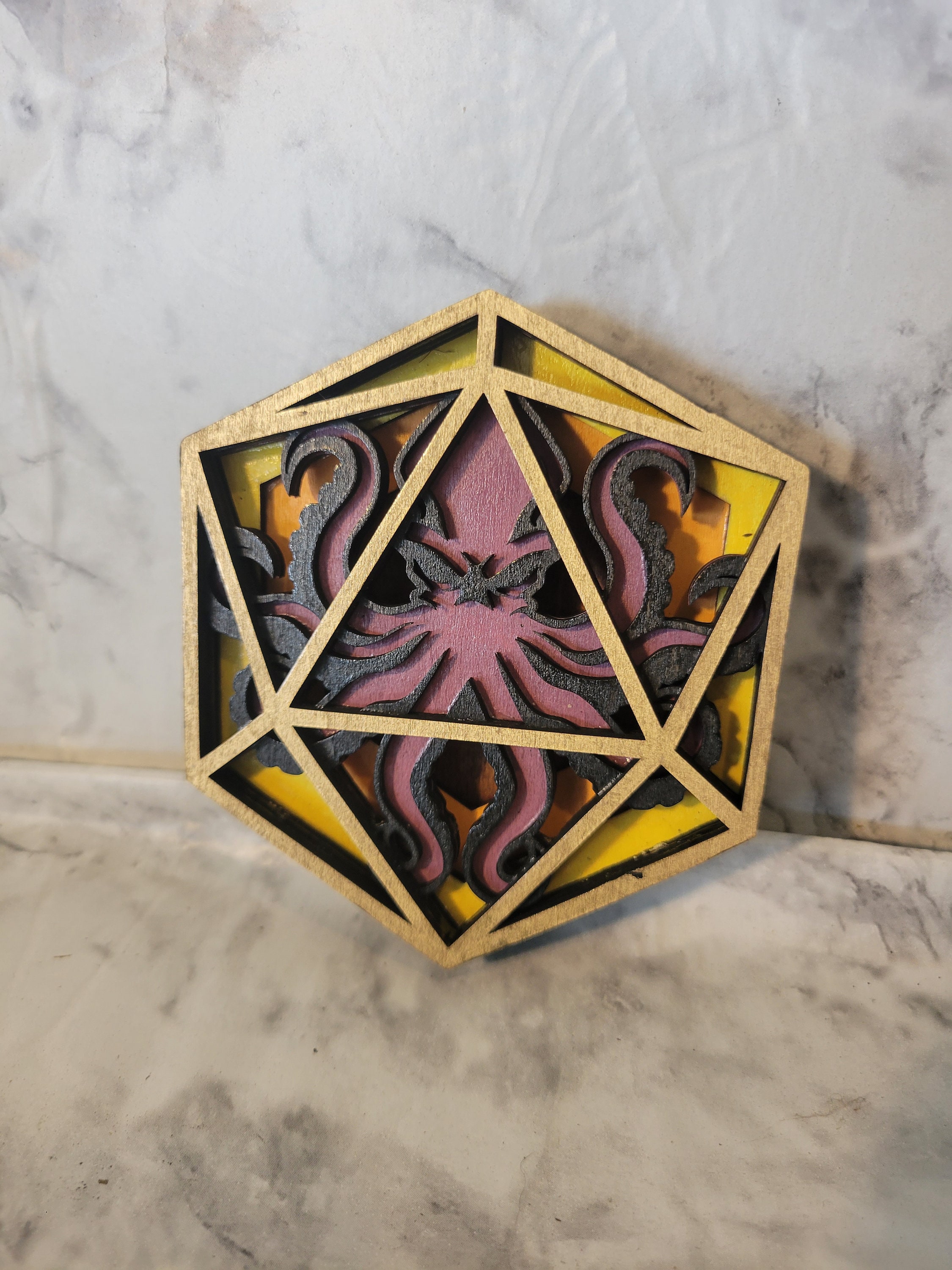 Dungeons and Dragons 3D Layered D20 Plaque - Etsy