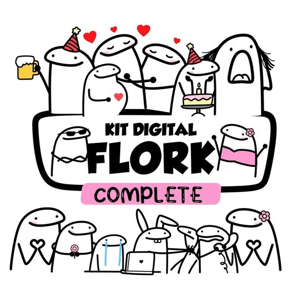 Meme flork stickers - Etsy México