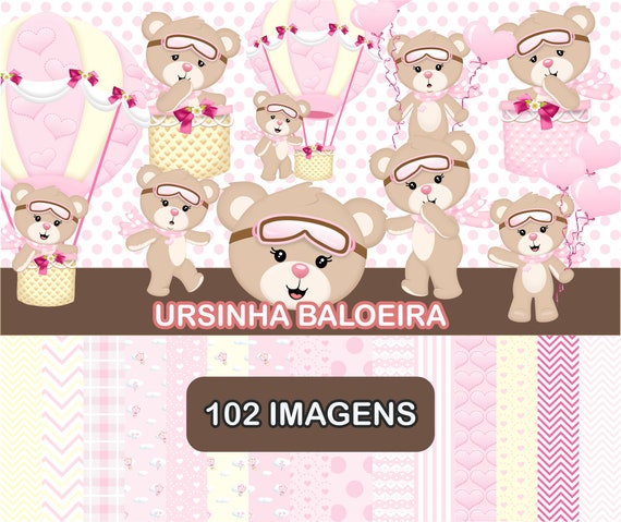 MEGA Bundle Oso Globo Digital Set Clipart Images Bear PNG - Etsy