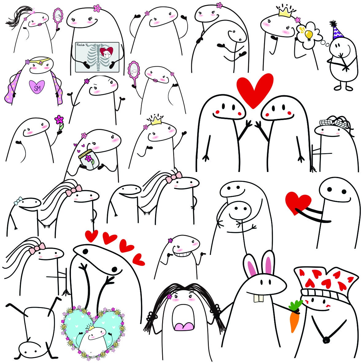 Flork Digital Set Imágenes prediseñadas Flork PNG Flork - Etsy España