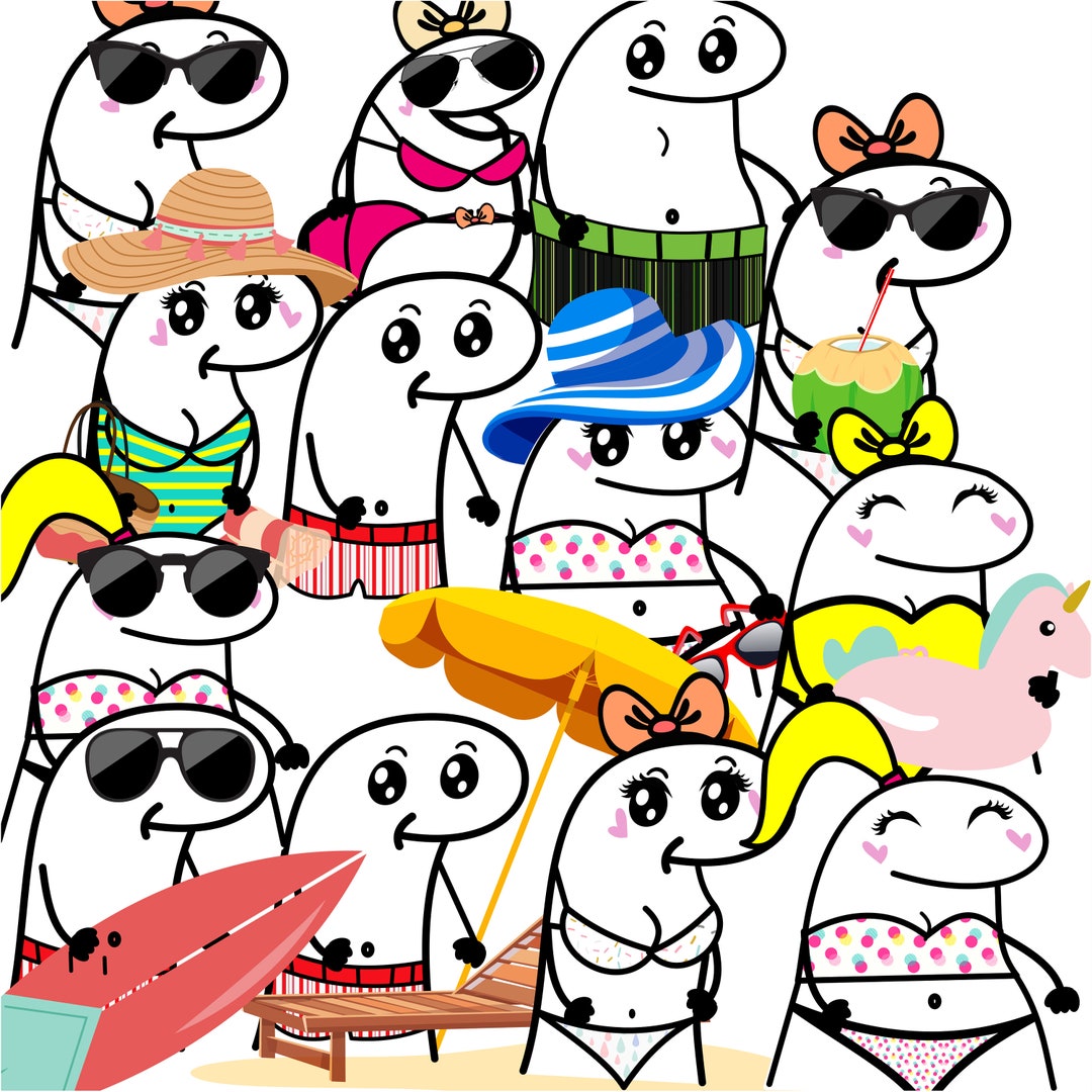 MEGA bundle flork beach Digital Set Imágenes prediseñadas - Etsy España