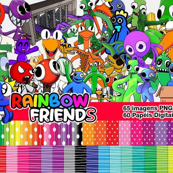Roblox Rainbow Friends Clipart - Etsy