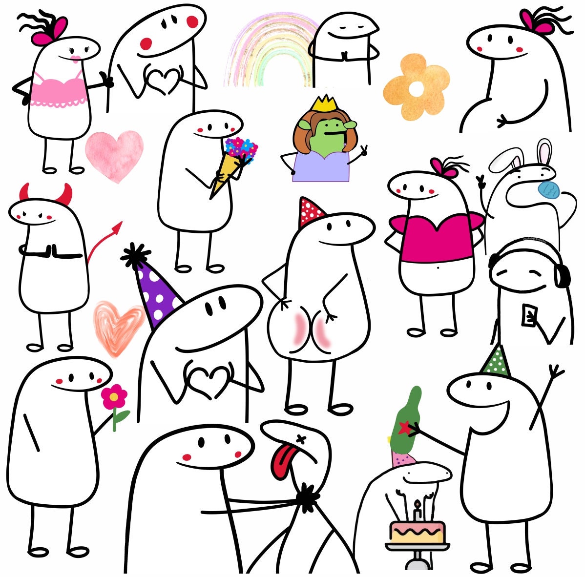 Flork Digital Set Images clipart Flork PNG Flork Digital - Etsy Canada