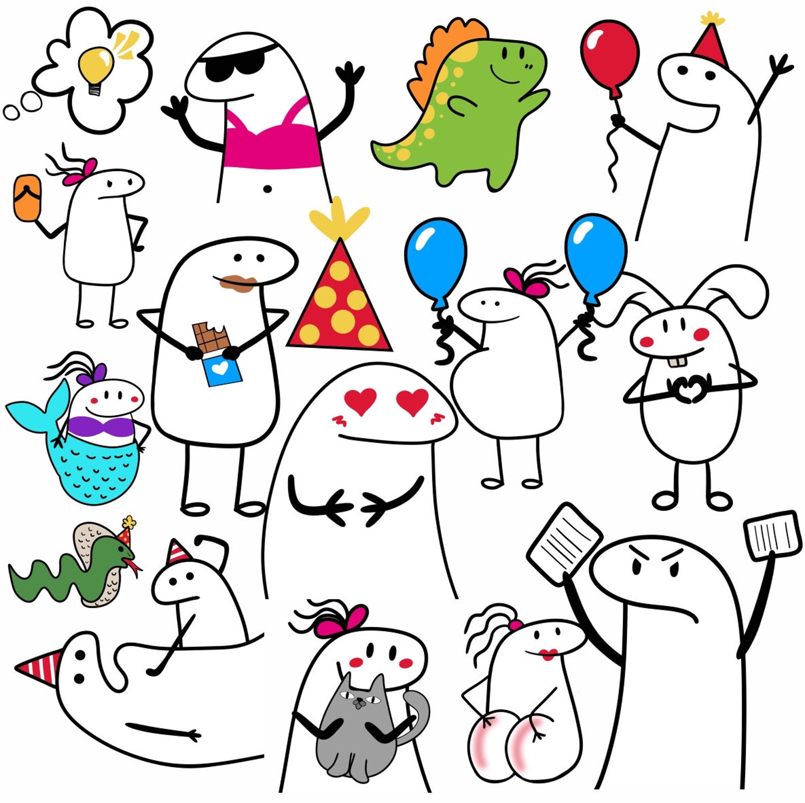 Flork Digital Set Images clipart Flork PNG Flork Digital - Etsy Canada
