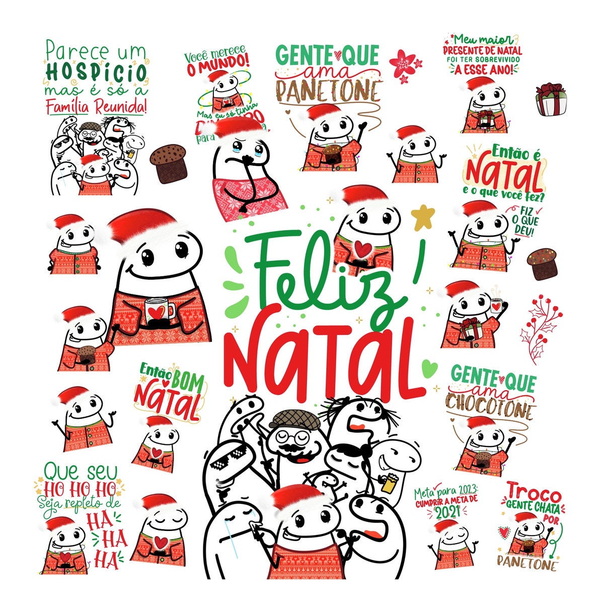Flork Natalino Natal meme PNG digital Florkofcows meme flork - Etsy México
