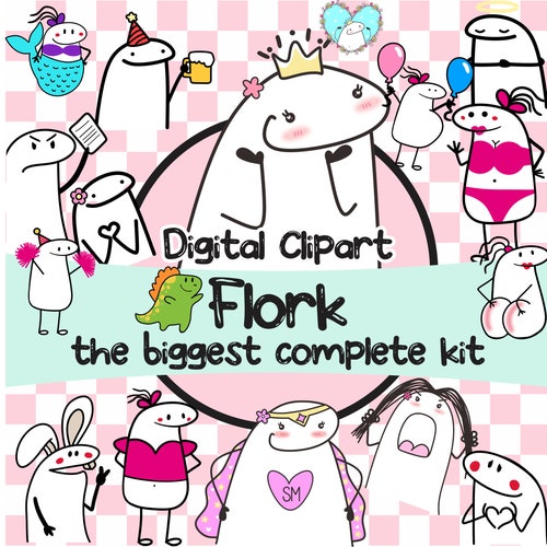Flork Digital Set 164 Clipart Images Flork PNG Flork - Etsy