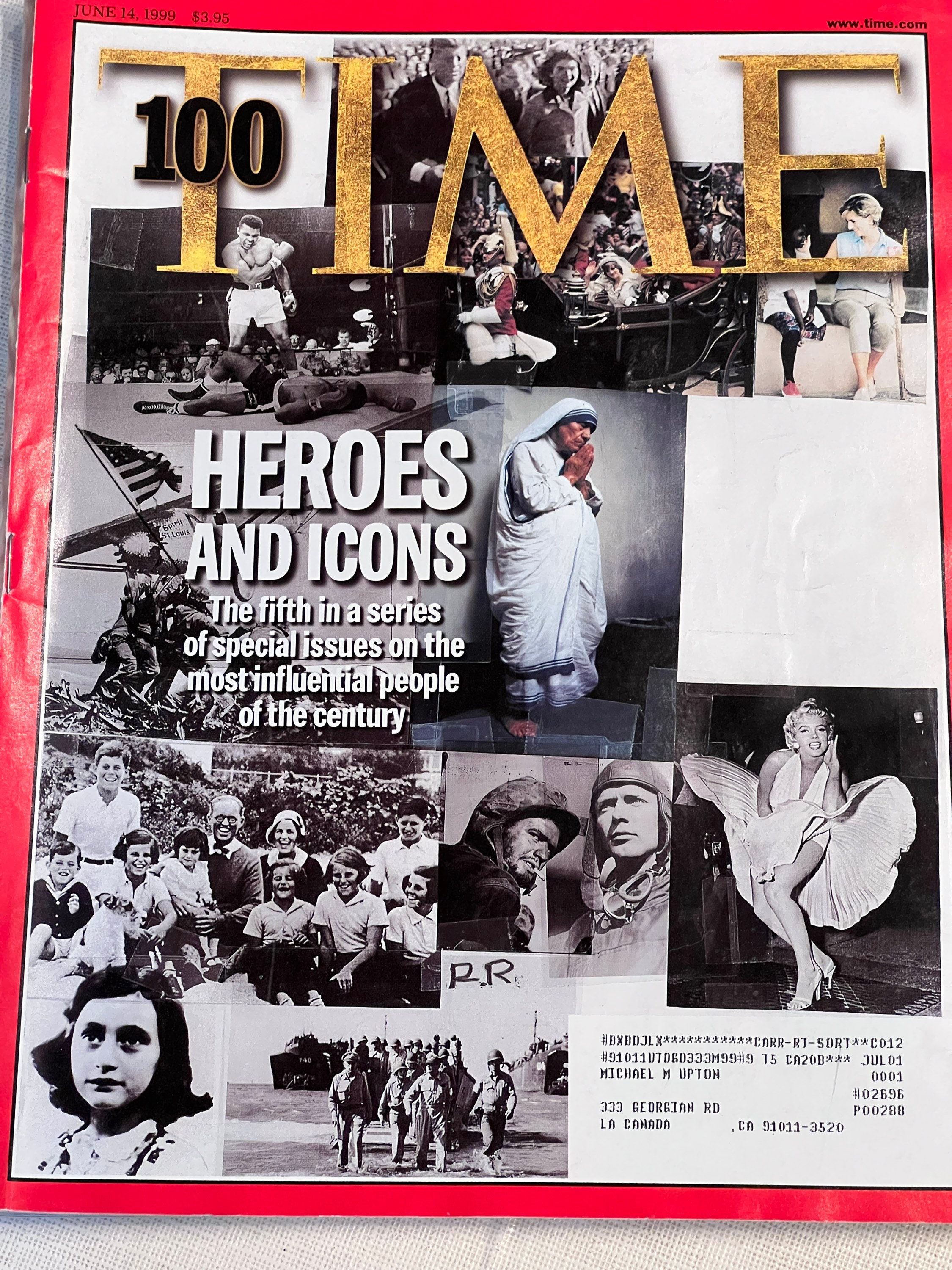 TIME Magazine, Heroes and Icons of the Century, 6/14/1999. Good ...
