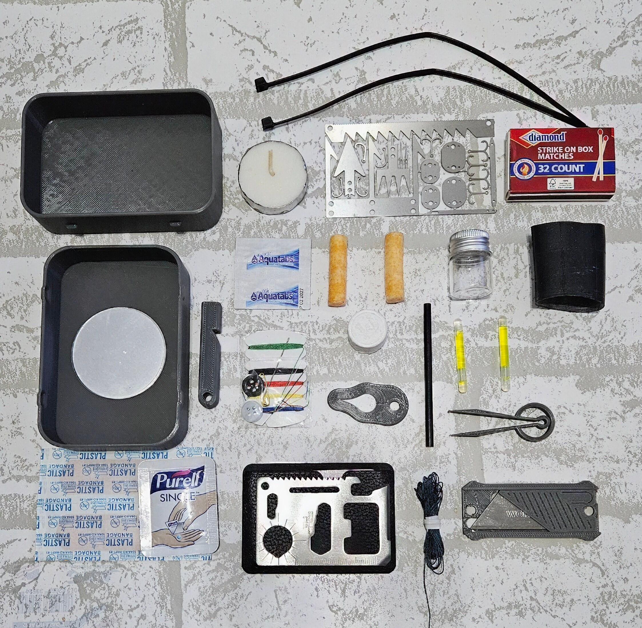 Survival Kit EDC Kit Gift All in One Pocket Survival Kit Emergency SOS ...