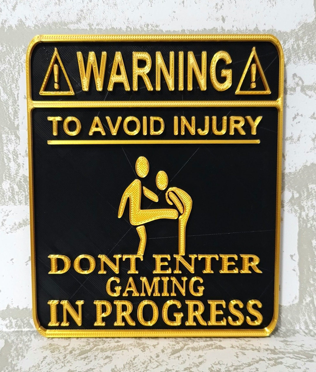Warning Sign Gaming Sign Game Room Kids Room Man Cave - Etsy