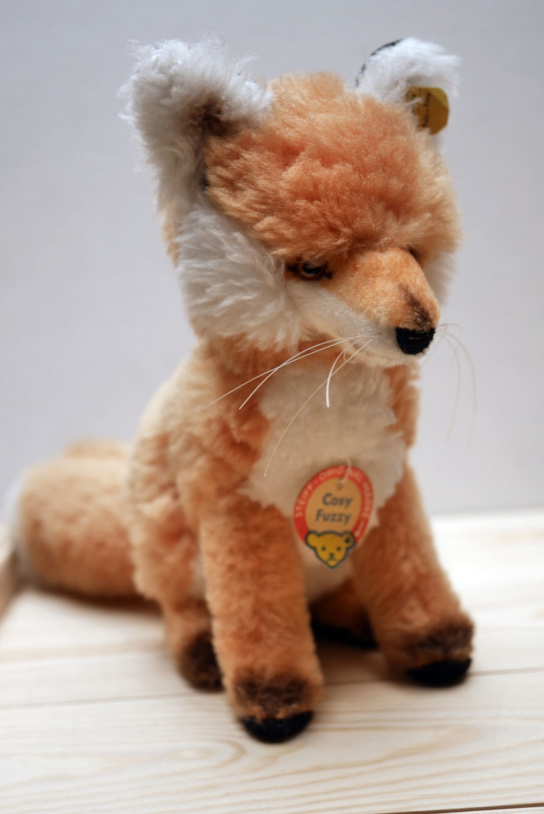 STEIFF Fuchs Cozy Fuzzy 4900/22 With Button, Flag and Sign, 60s ...