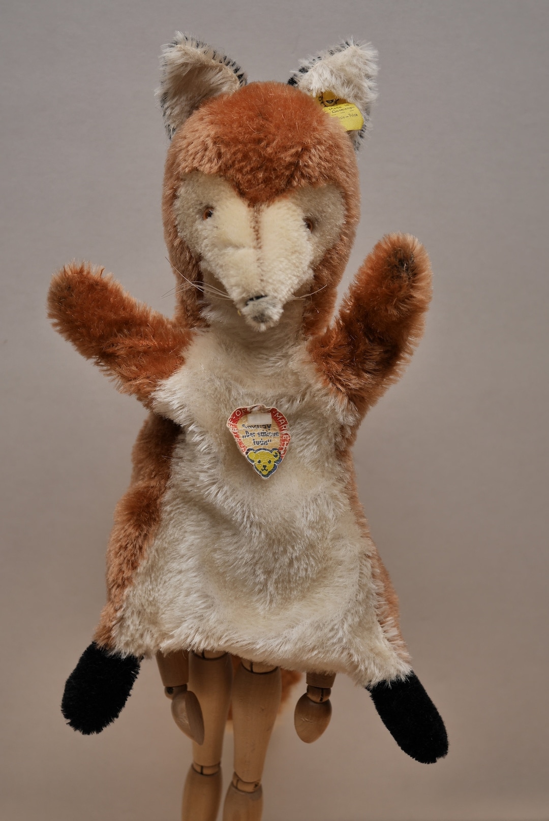 Steiff Fox Smardy the Clever Fox, Hand Puppet, 6990/18, Vintage 60s, K ...