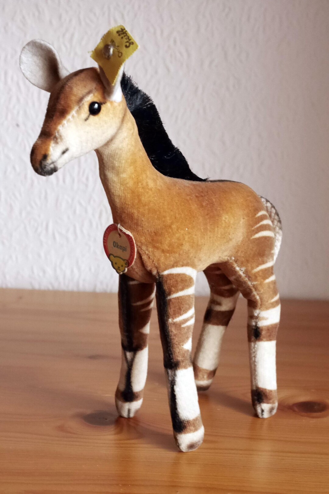 Steiff Okapi With All Ids, Button, Flag & Bear Head Label, Vintage ...