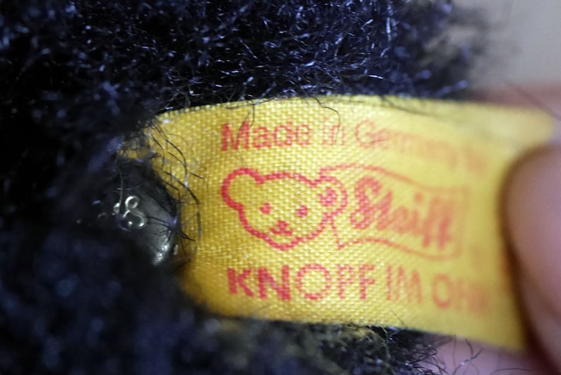 Steiff Black Panther Taky, Standing, 065309, Button and Flag, Vintage ...