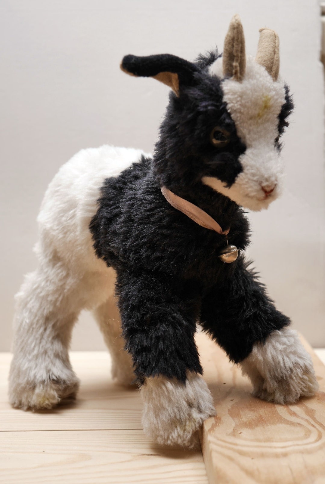 60s Steiff Goat Cosy Zicky 4960/25, Button & Flag, Plush Toy, 26 Cm ...