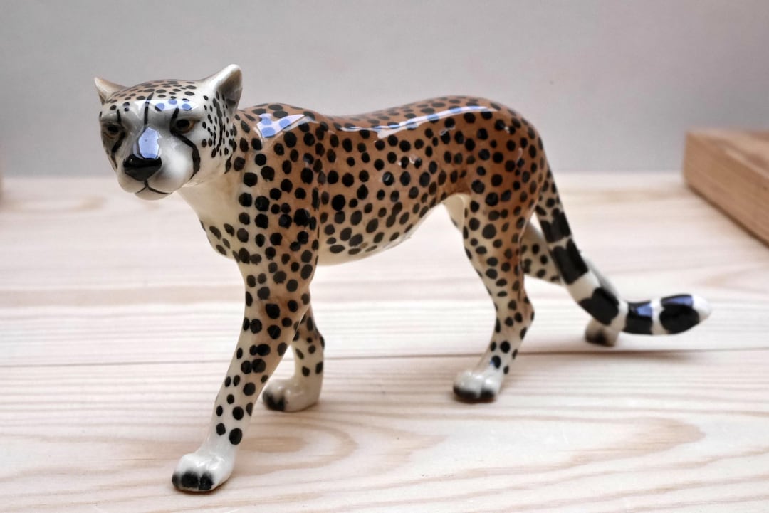 Vintage Goebel Gepard, Serengeti Serie, Porzellan Figur, Signiert, 80er ...