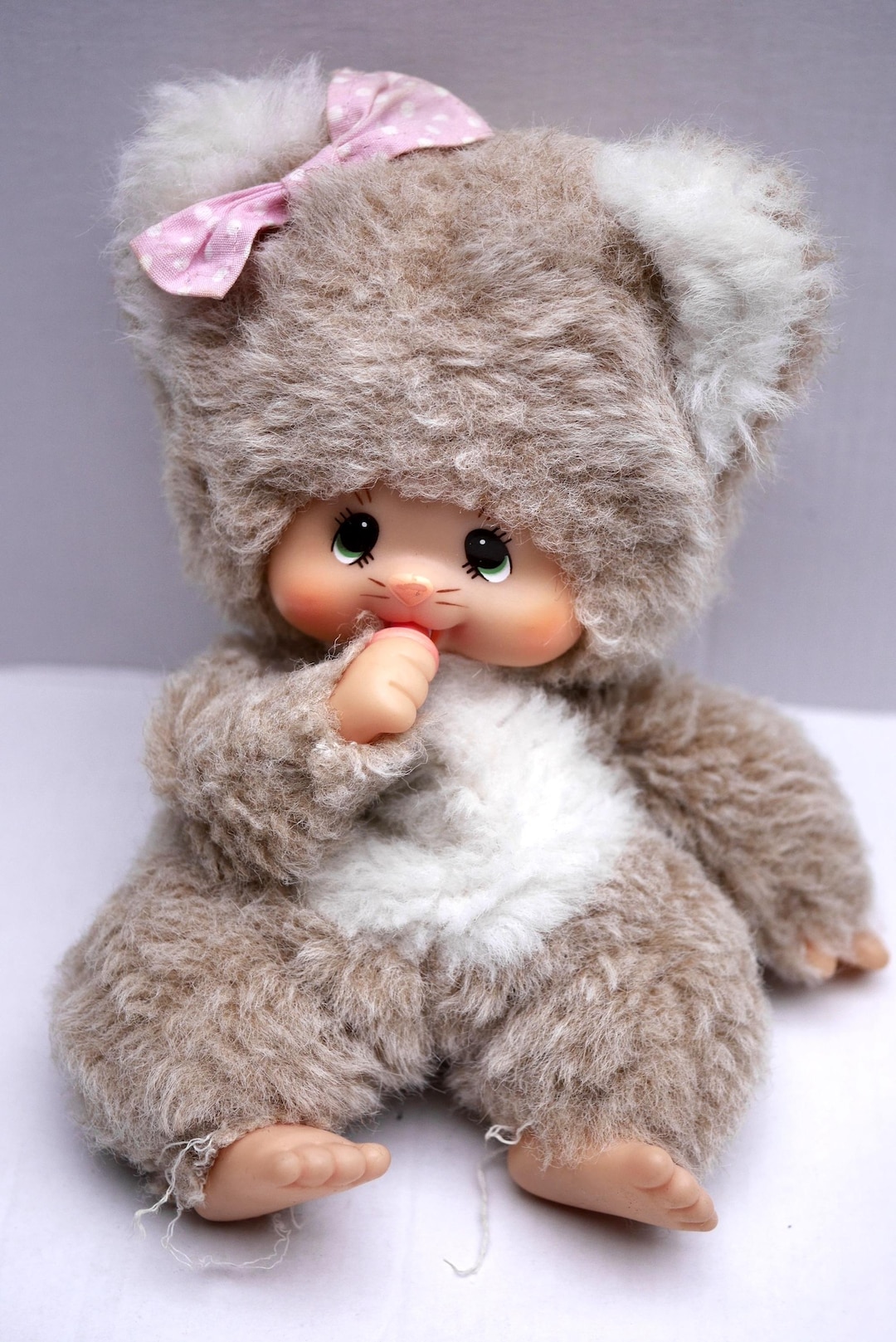 Sekiguchi Monchhichi Katze Minka, Braun, 18 Cm, Plüschtier, Vintage ...