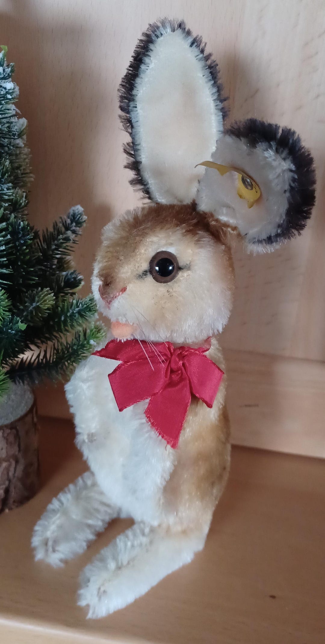 Original Steiff Rabbit MANNI, 3020/20 With Button and Flag, 20/24 Cm ...