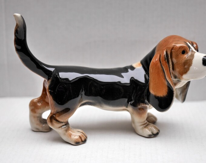 Dog Figurine Goebel Basset Hound Vintage Collectable West Germany ...