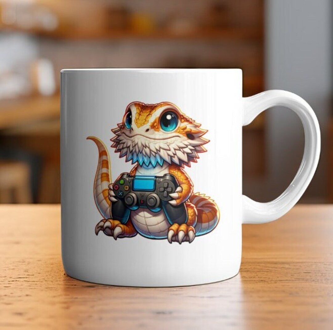 Bearded Dragon Gamer Dad Mug Best Father's Day Gift Reptile Lizard ...
