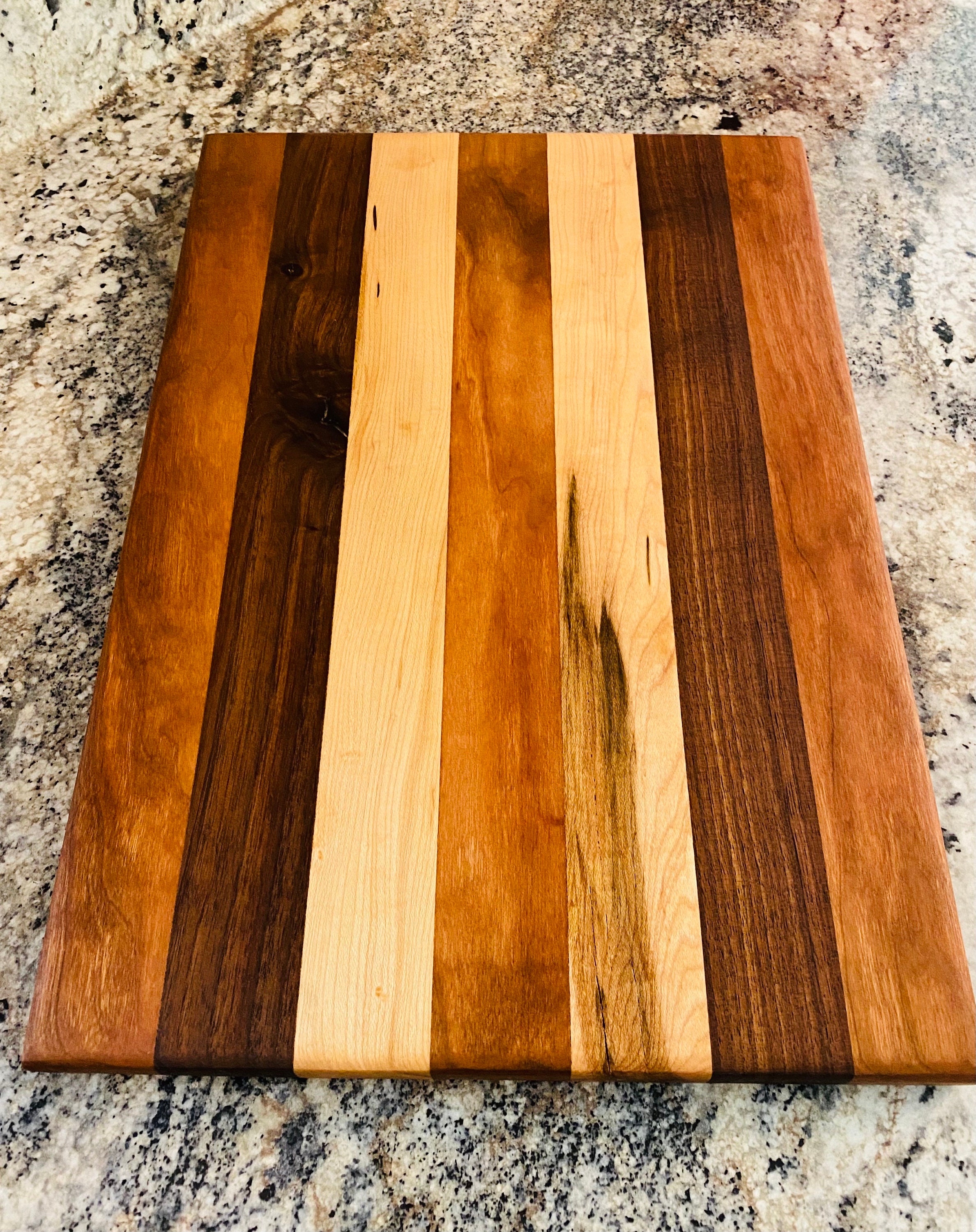 All Natural Handmade Wood Cutting Board: Cherry, Walnut & Maple - Etsy