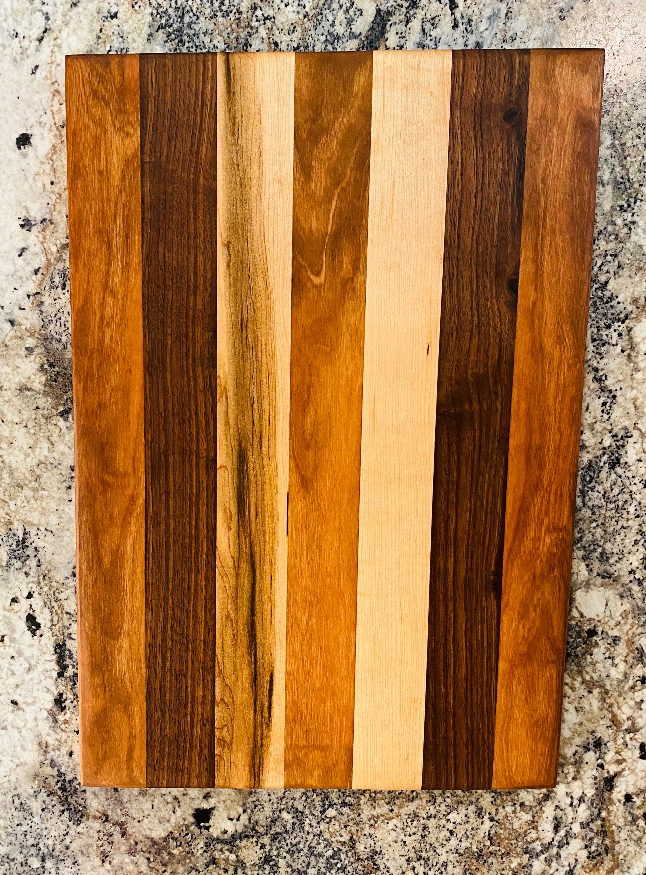 All Natural Handmade Wood Cutting Board: Cherry, Walnut & Maple - Etsy