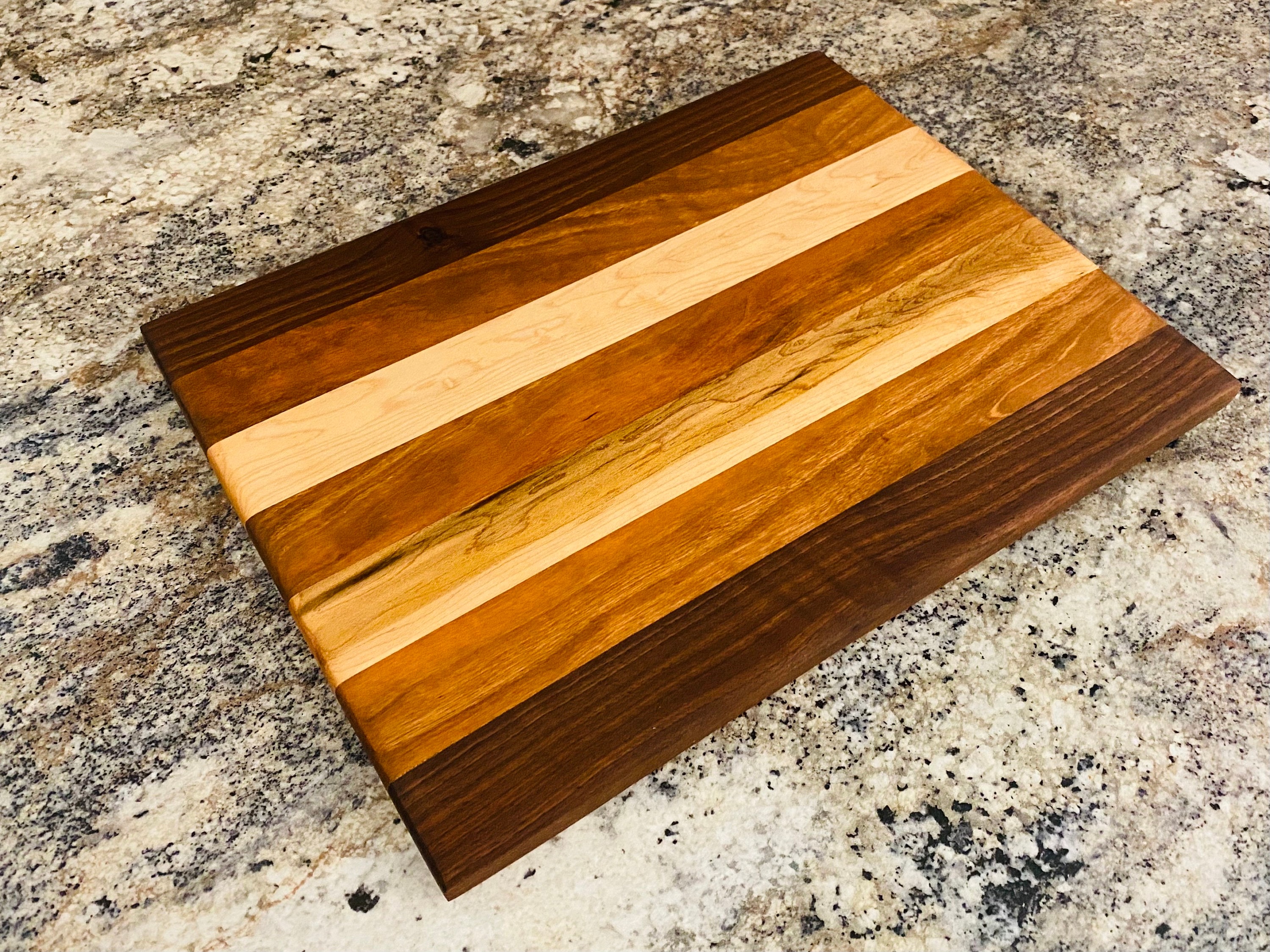 All Natural Handmade Wood Cutting Board: Walnut, Cherry & Maple - Etsy